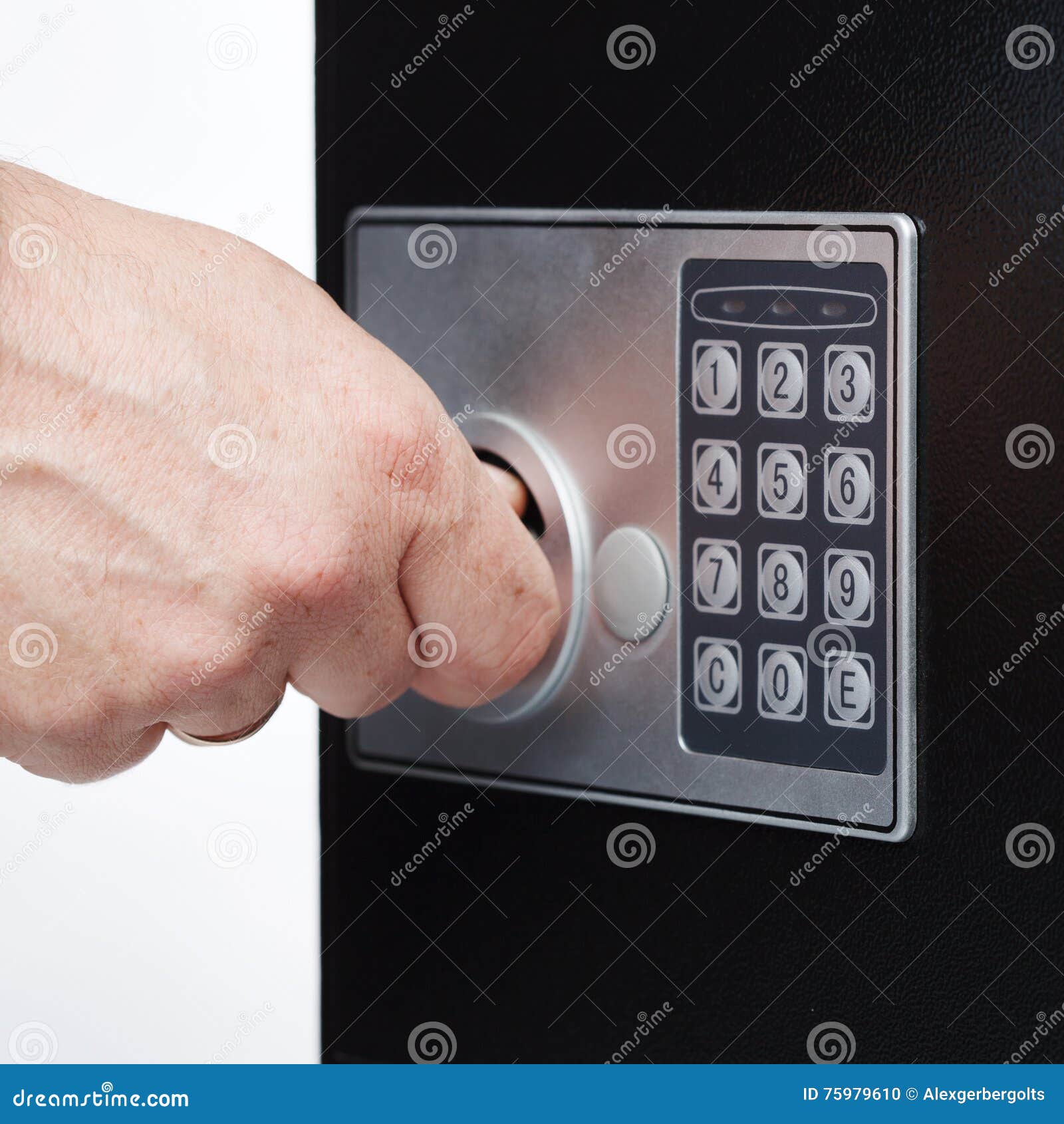 Man Hand Opened a Safe, Close Up Stock Photo - Image of password, lock ...