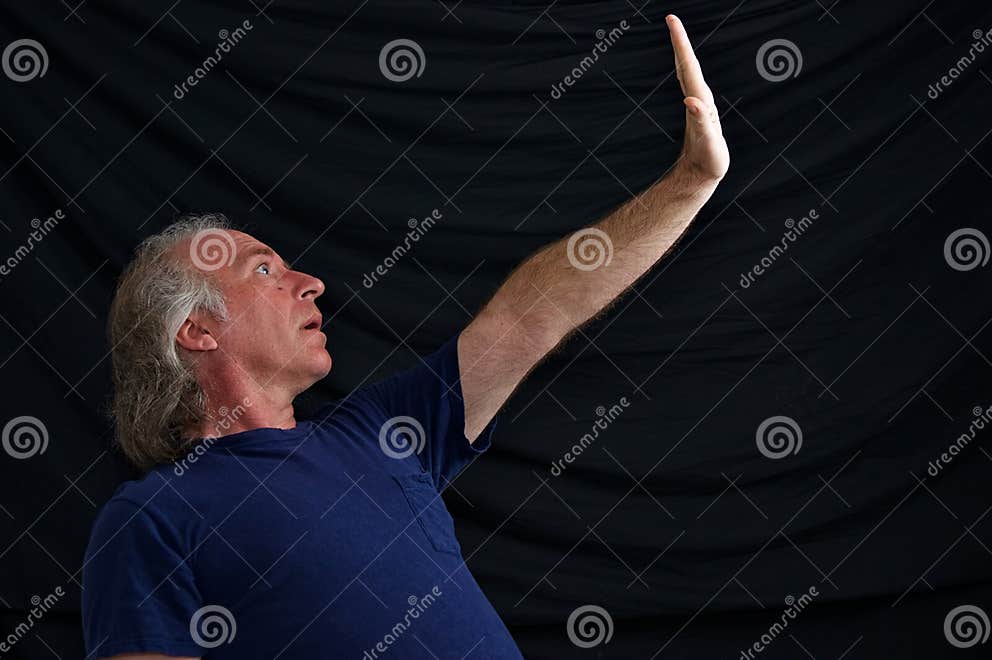 Man with hand out to stop stock photo. Image of white - 21371712