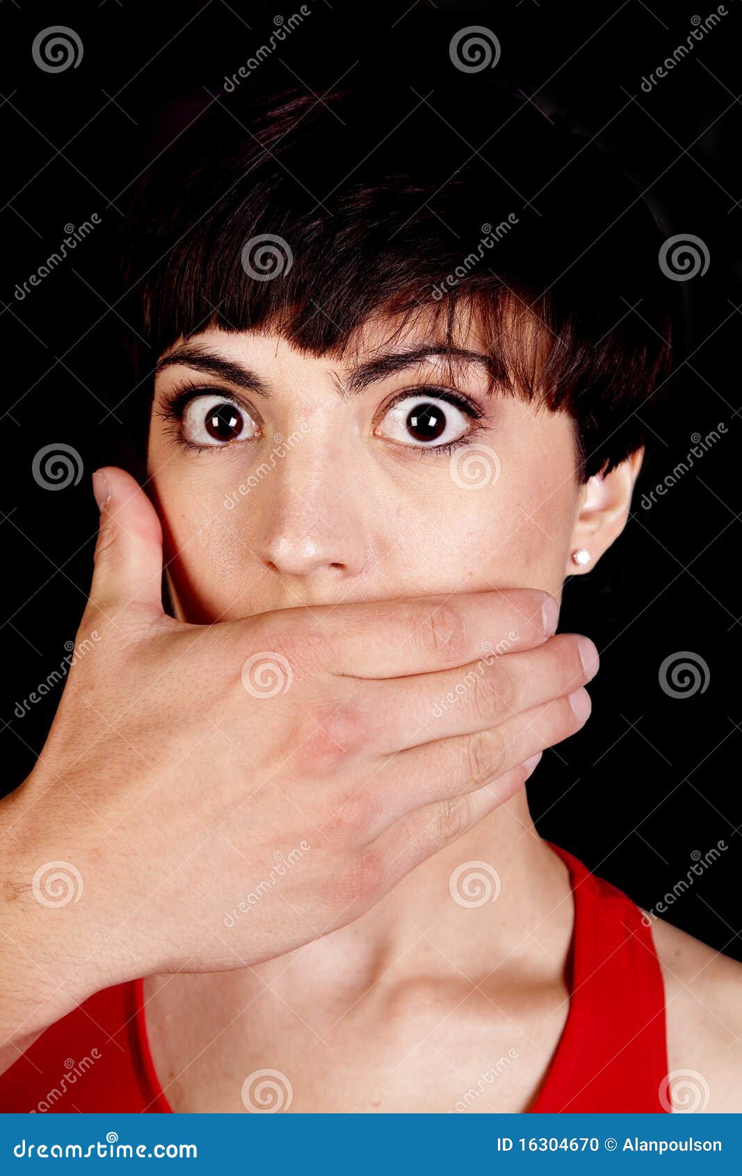 Man hand over mouth black stock photo. Image of closeup - 16304670