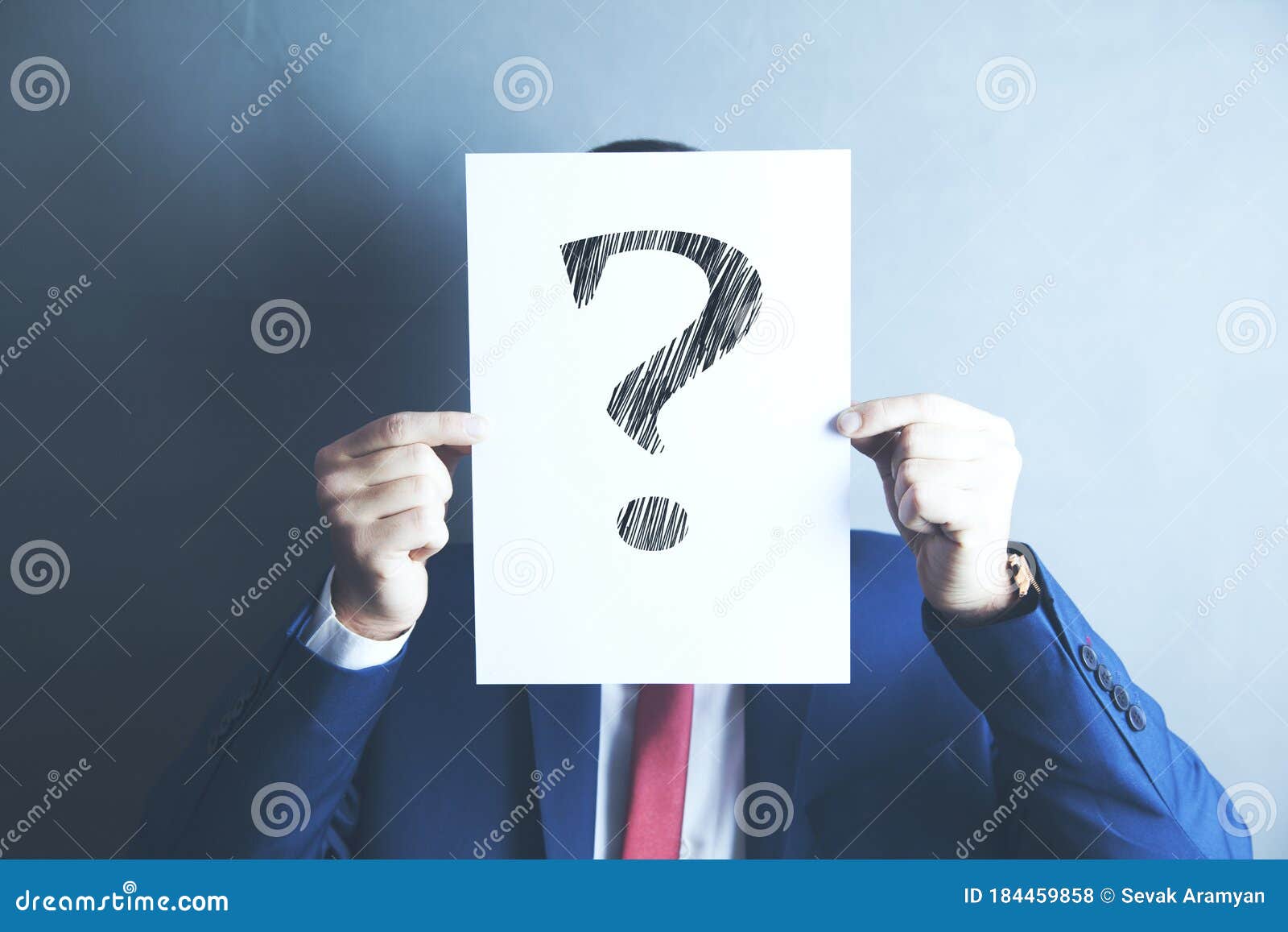 Man Hand Paper with Question Mark Stock Photo - Image of business ...