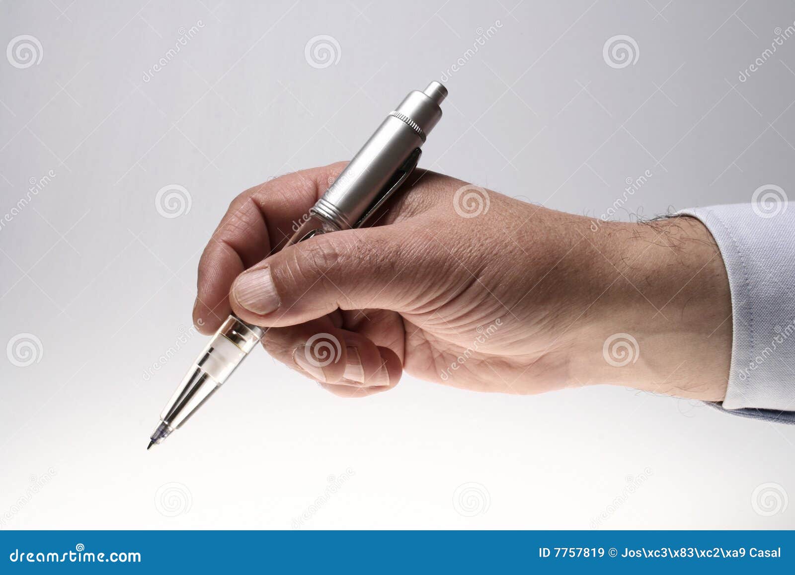 Man Hand with a pen stock image. Image of hand, business - 7757819