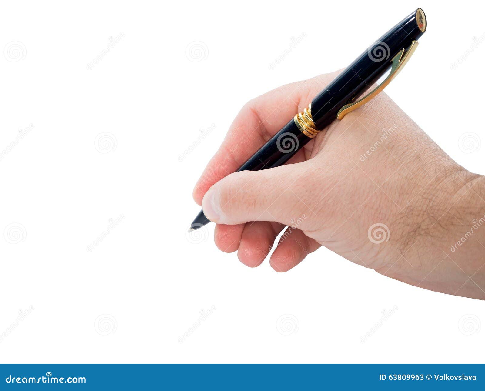 Man hand with pen stock image. Image of hand, business - 63809963