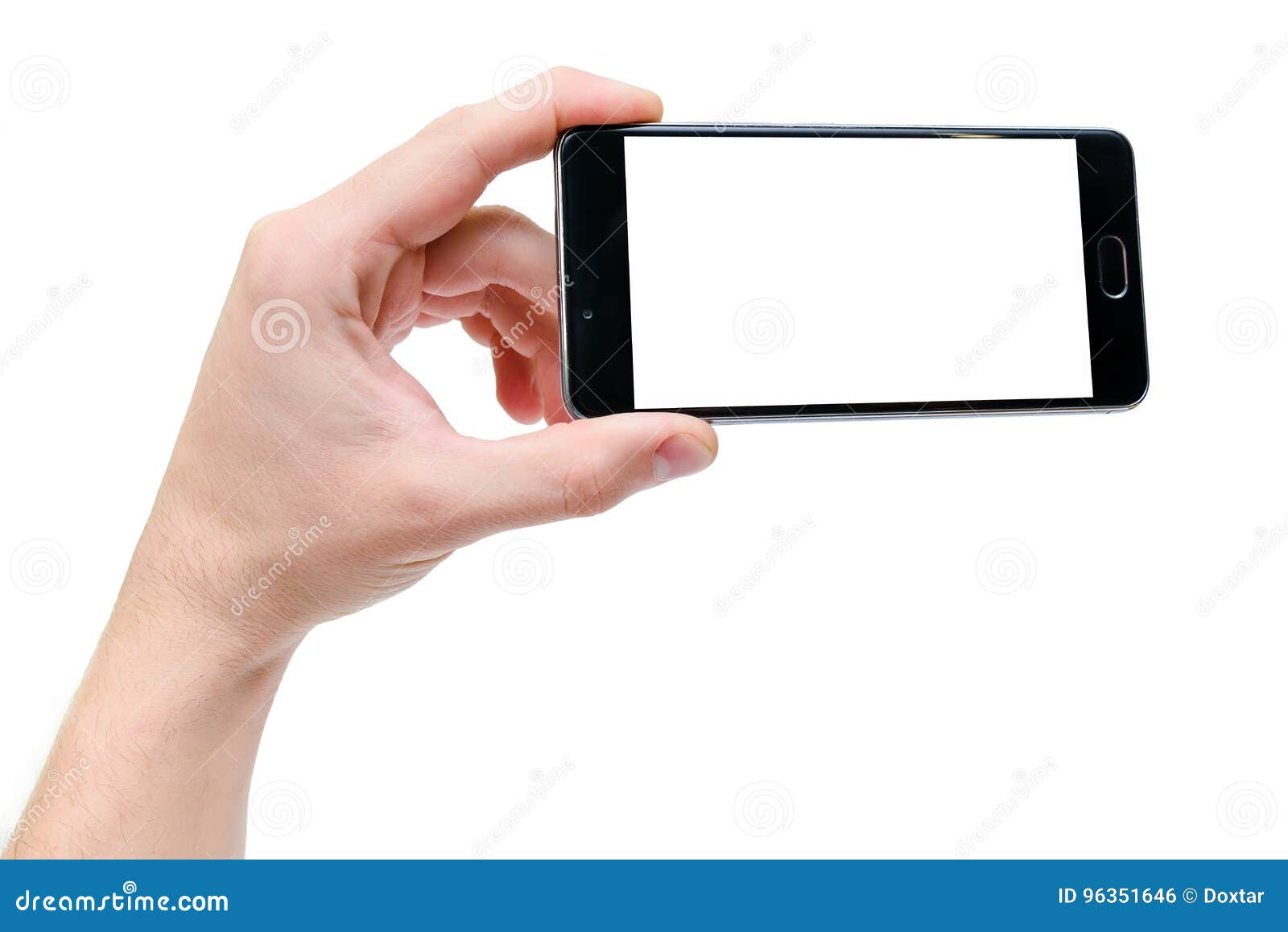 Man hand with phone stock photo. Image of information - 96351646