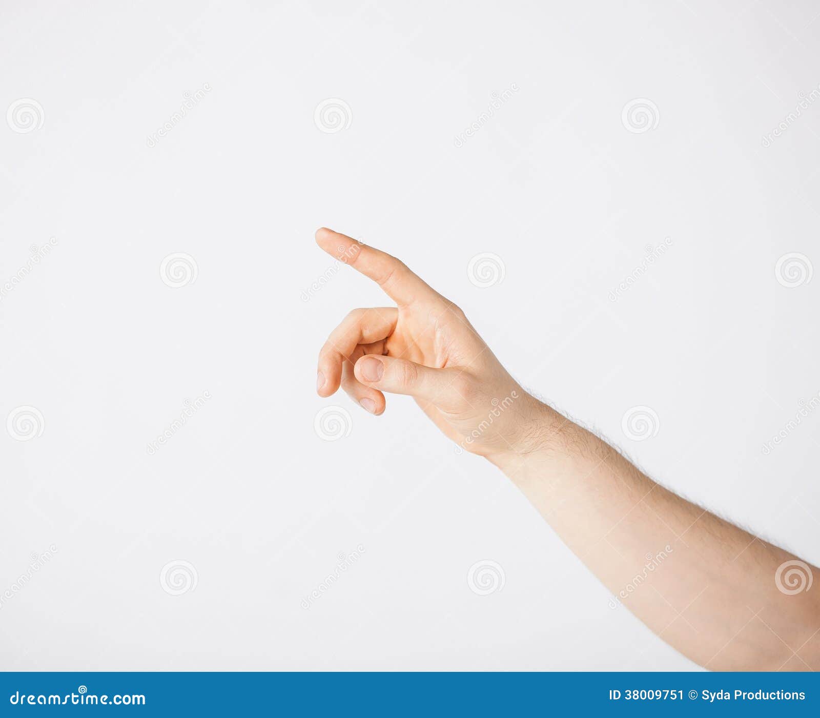 Man Hand Pointing at Something Stock Image - Image of careful, gesture ...