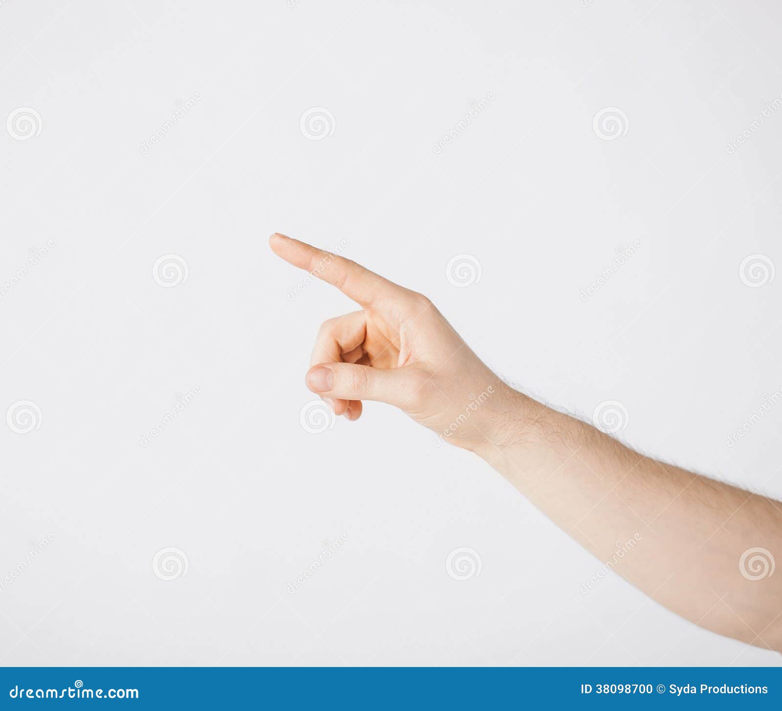 Man Hand Pointing at Something Stock Photo - Image of announcement ...