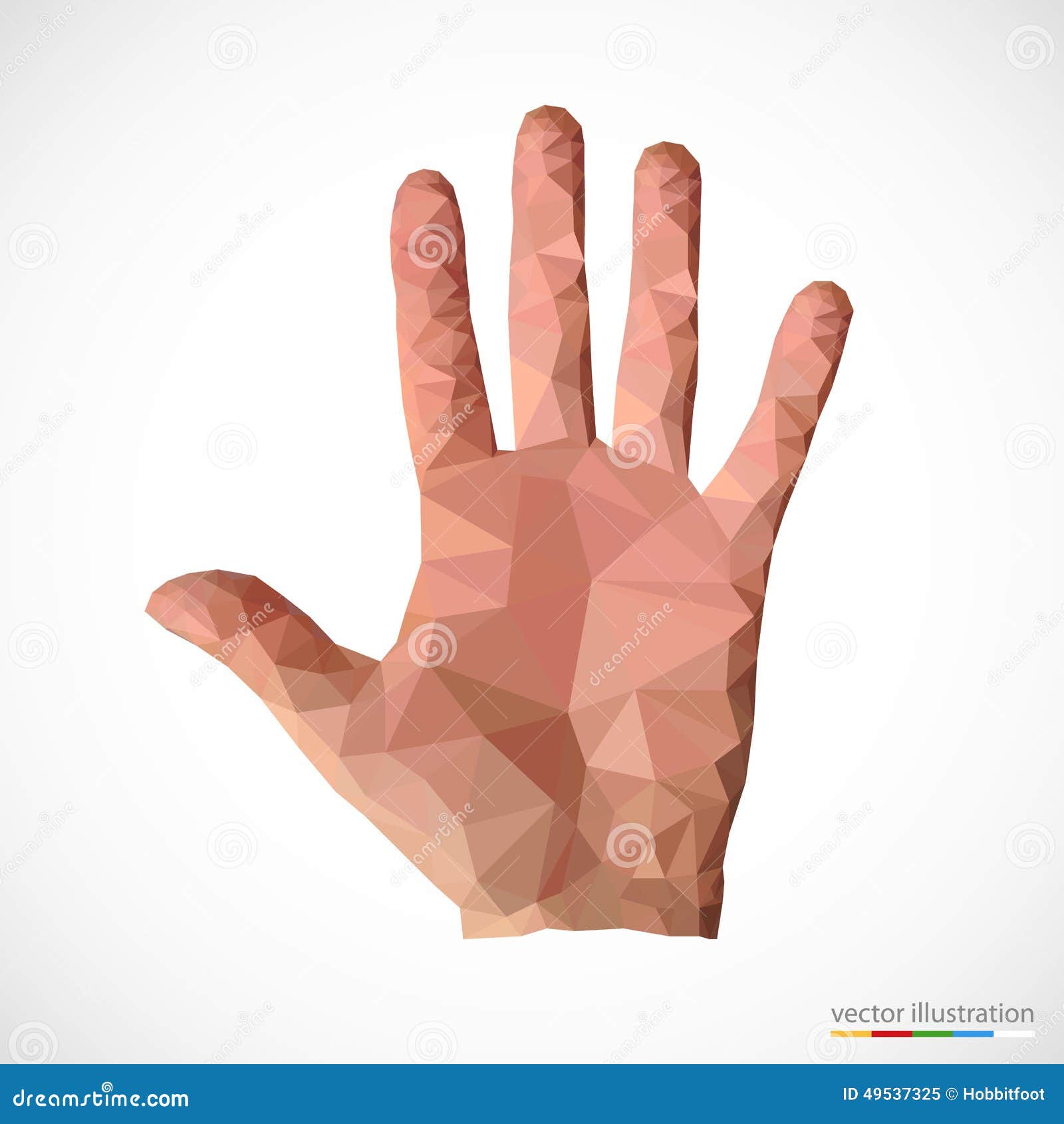 Man Hand in Polygonal Style Stock Vector - Illustration of concept ...