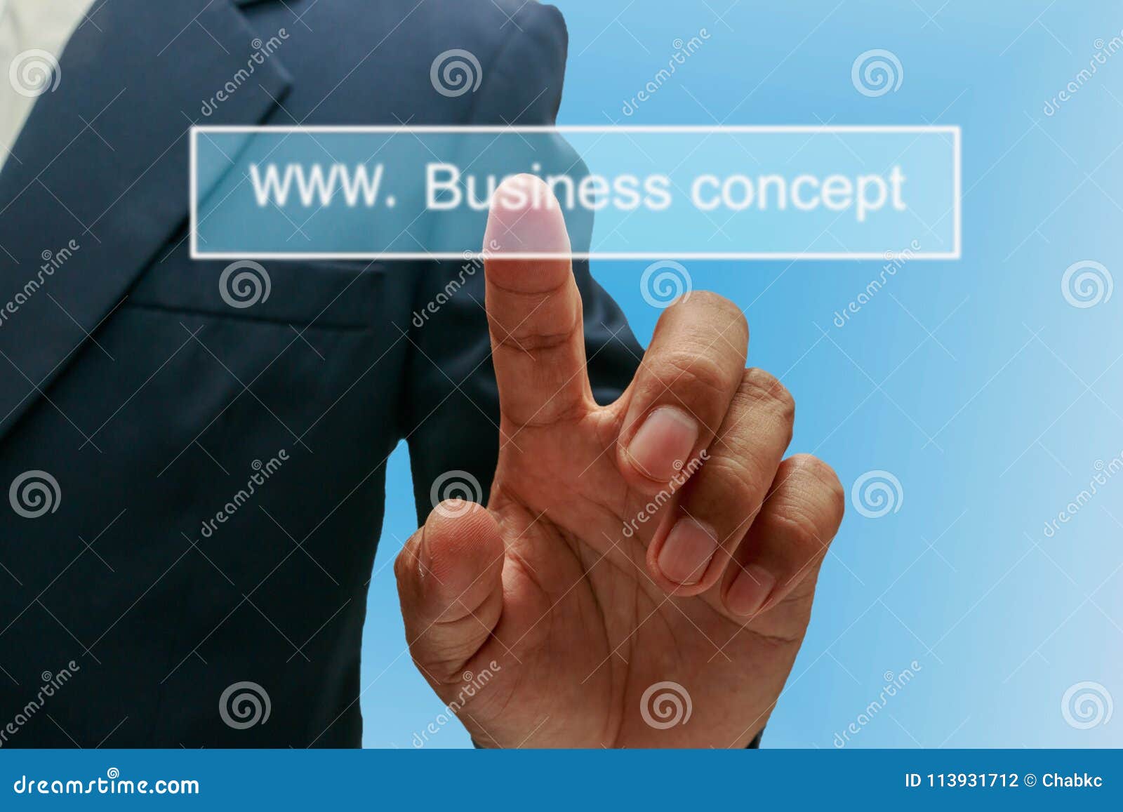 Man Hand Pressing Touch Screen Stock Photo - Image of email, mailbox ...
