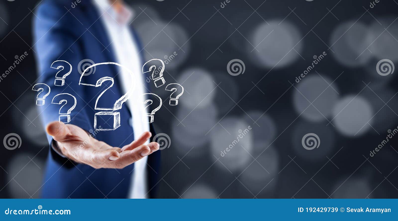 Man Hand Question Sign in Screen Stock Illustration - Illustration of ...
