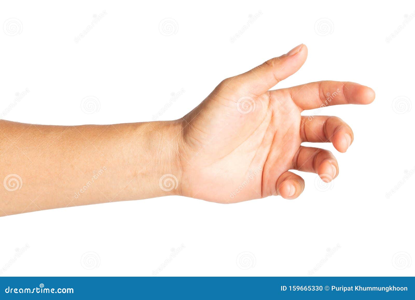 Man Hand is Reaching Out so it Can Shake Hands Isolated on White ...