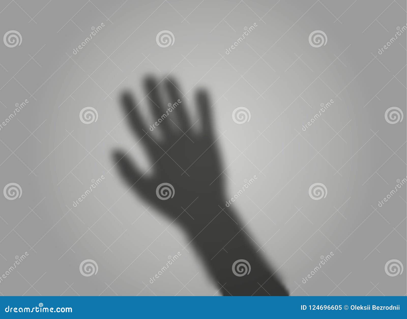 Man hand shadow stock vector. Illustration of silhouette - 124696605