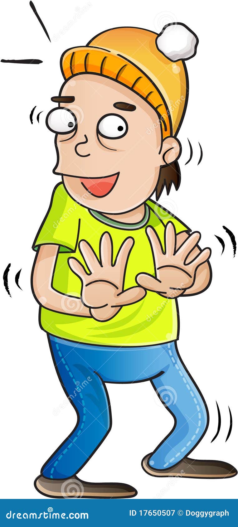 Man Hand Shielding Portrait, Deny Cartoon Vector | CartoonDealer.com ...