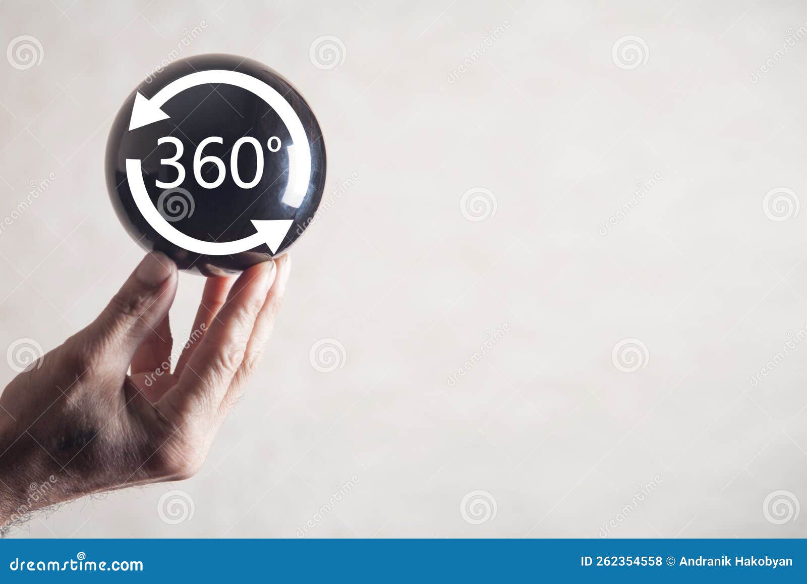 Man Hand Showing 360 Degree Symbol Stock Illustration - Illustration of ...
