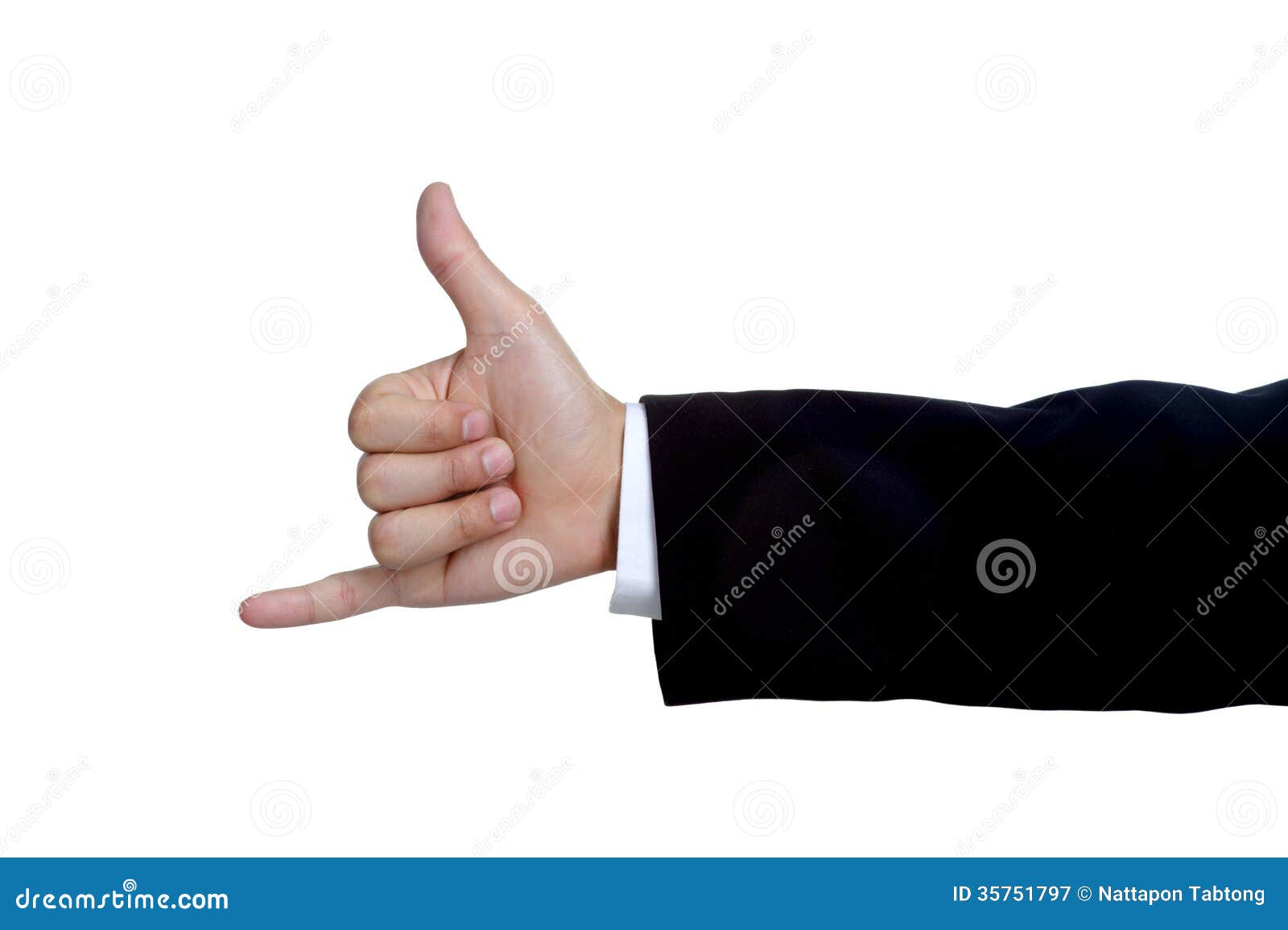 Man Hand Sign in Suit Isolated Stock Image - Image of palm, gesture ...