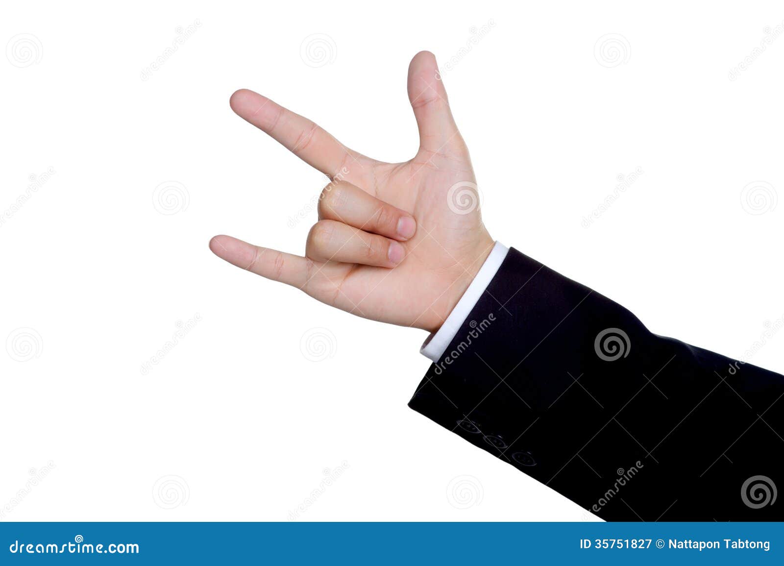 Man Hand Sign in Suit Isolated Stock Image - Image of finger, adult ...