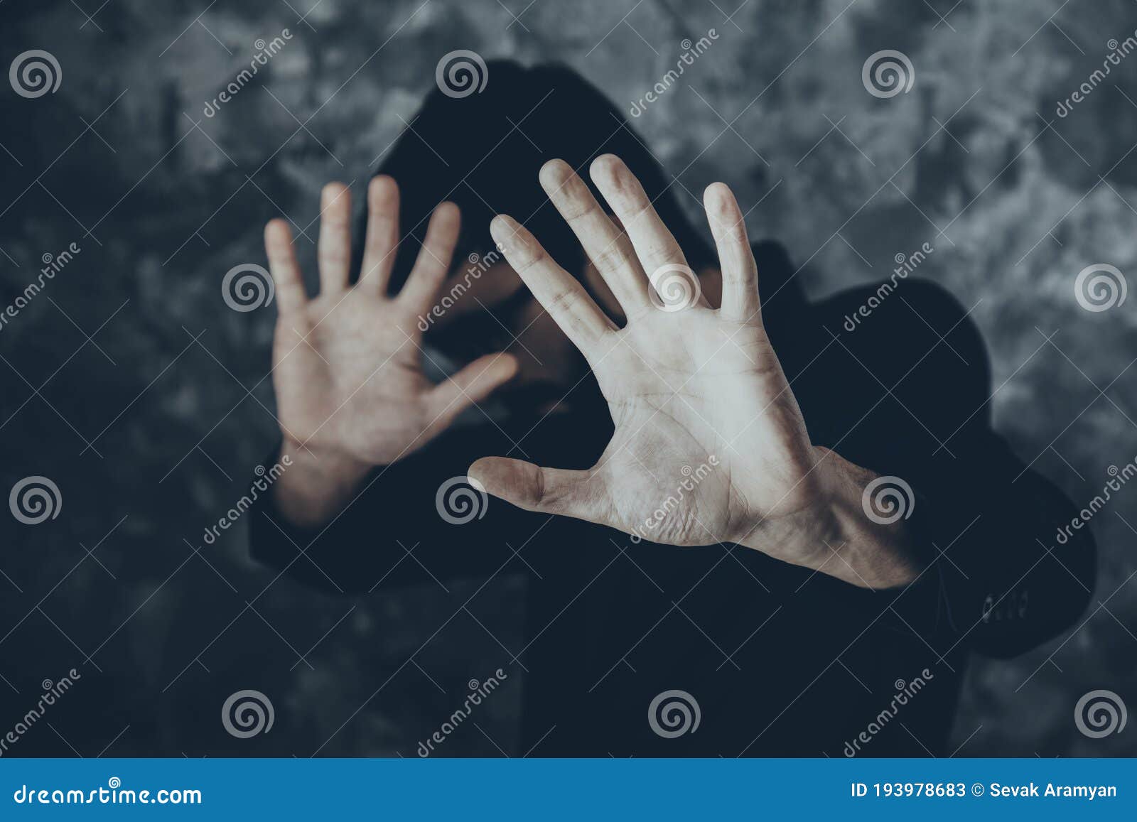 Man hand stop sign stock image. Image of black, dark - 193978683