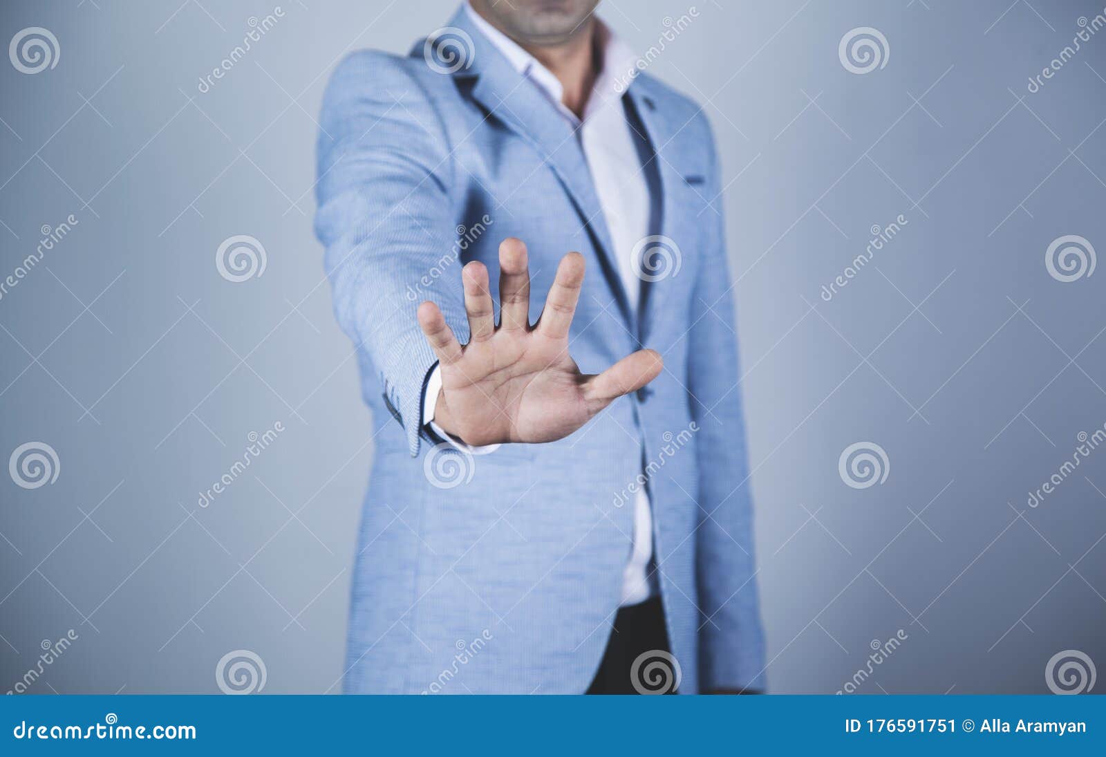 Man hand stop sign stock image. Image of confident, adult - 176591751