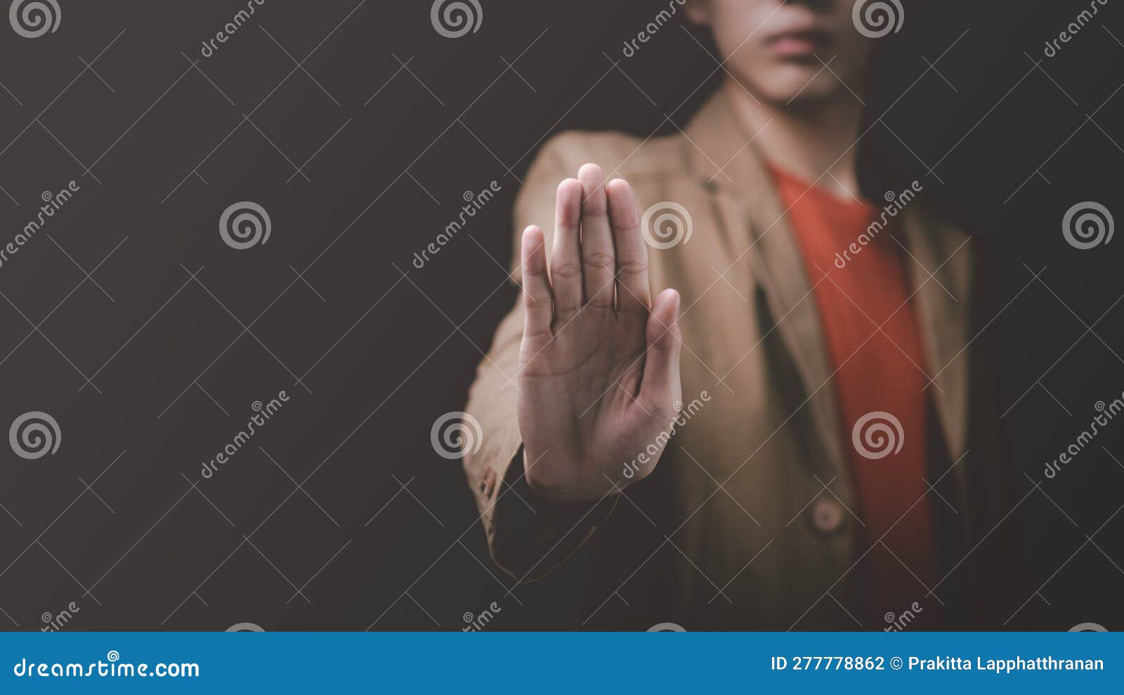 Man Hand Stop Sign, Warning Concept, Refusal, Caution, Symbolic ...