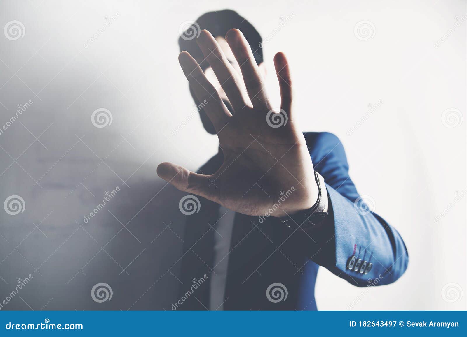Man hand stop sign stock image. Image of hand, expression - 182643497