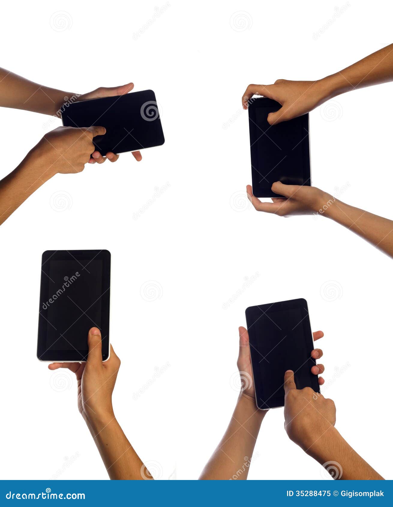 Man Hand Touching Button on Smartphone Stock Image - Image of hand ...