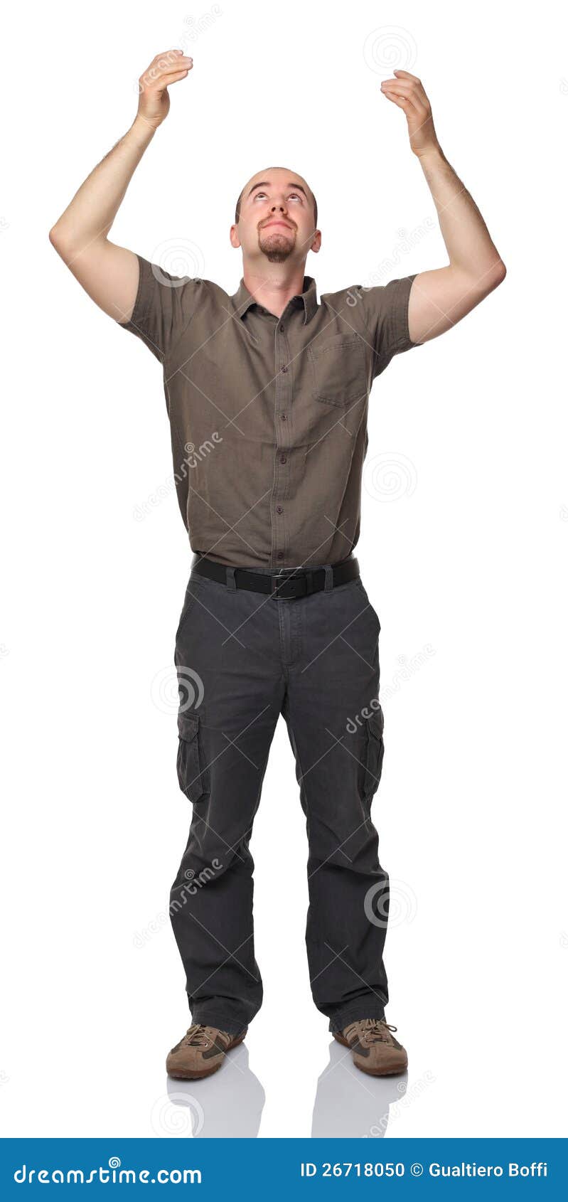 Man hand up stock photo. Image of portrait, standing - 26718050