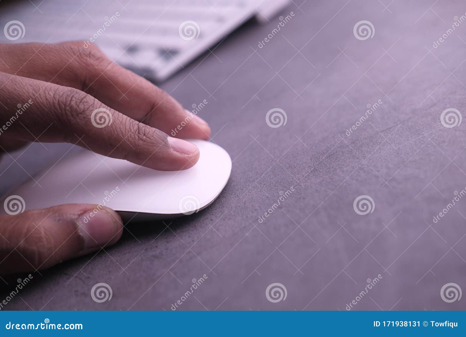 Man Hand Use Computer Mouse on Table , Closeup Stock Image - Image of ...