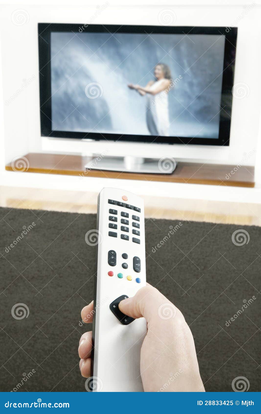 Man Hand Using Remote Control Stock Image - Image of holiday, learning ...