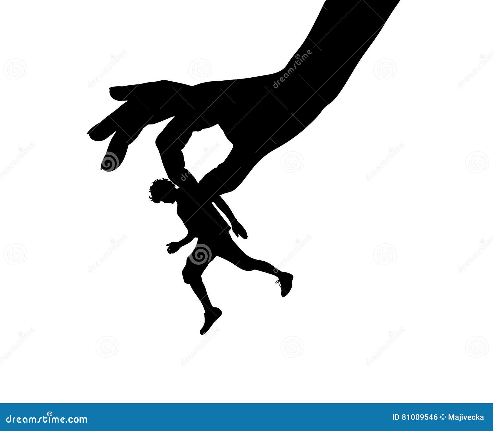 Man in hand stock illustration. Illustration of people - 81009546