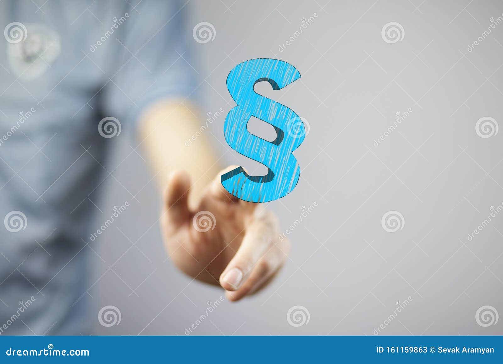 Man Hand Virtual Paragraph Symbol Stock Image - Image of copyright ...