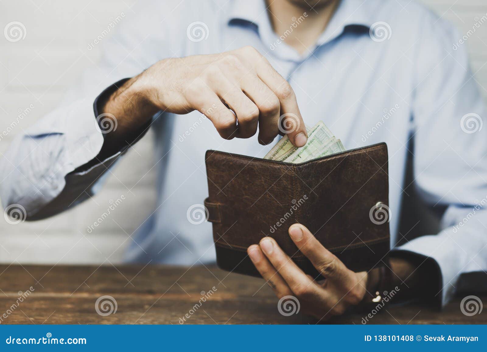 Man hand wallet stock photo. Image of paying, economy - 138101408