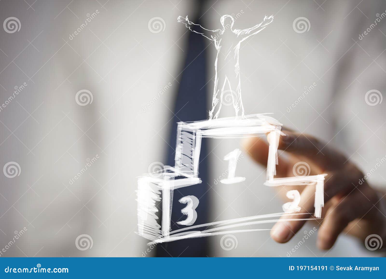 Man hand winner on podium stock image. Image of prize - 197154191