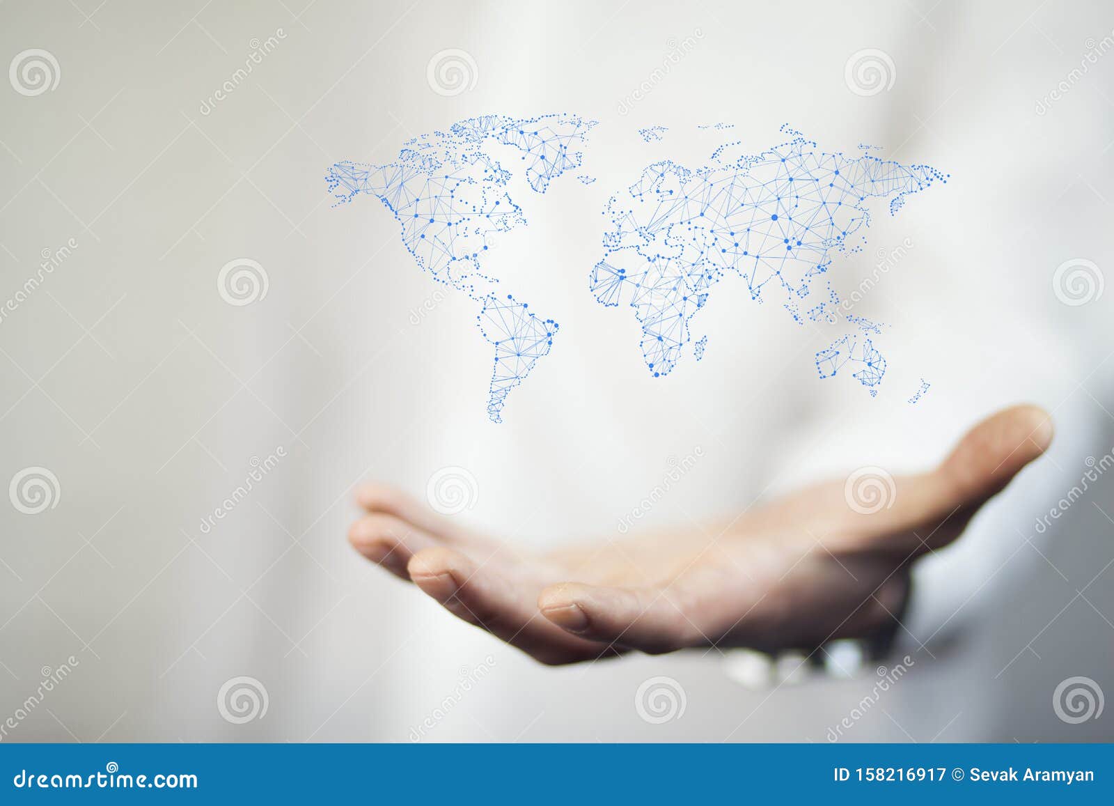 Man hand world map stock image. Image of career, corporate - 158216917
