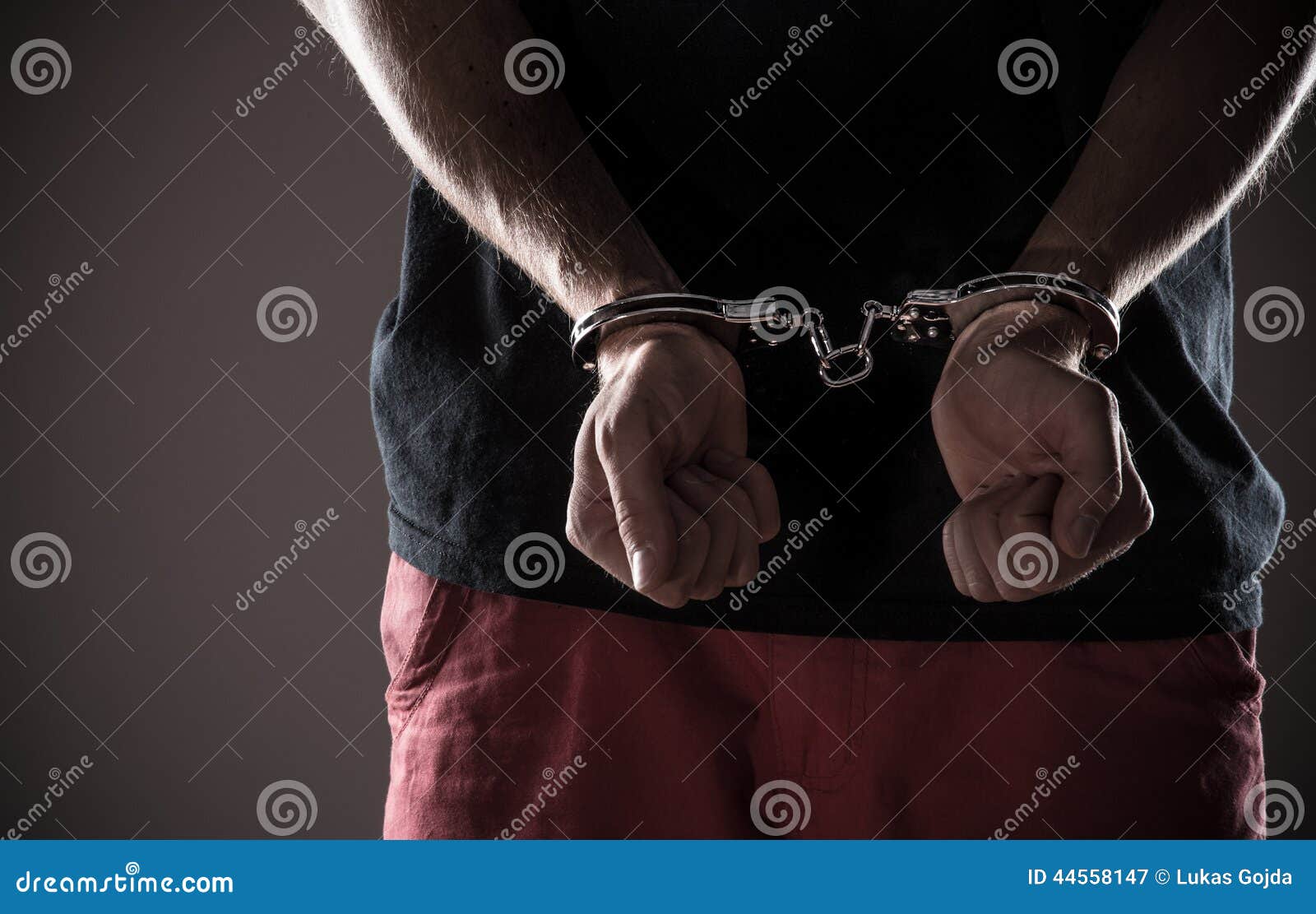 Man handcuffed hands stock image. Image of gangster, male - 44558147