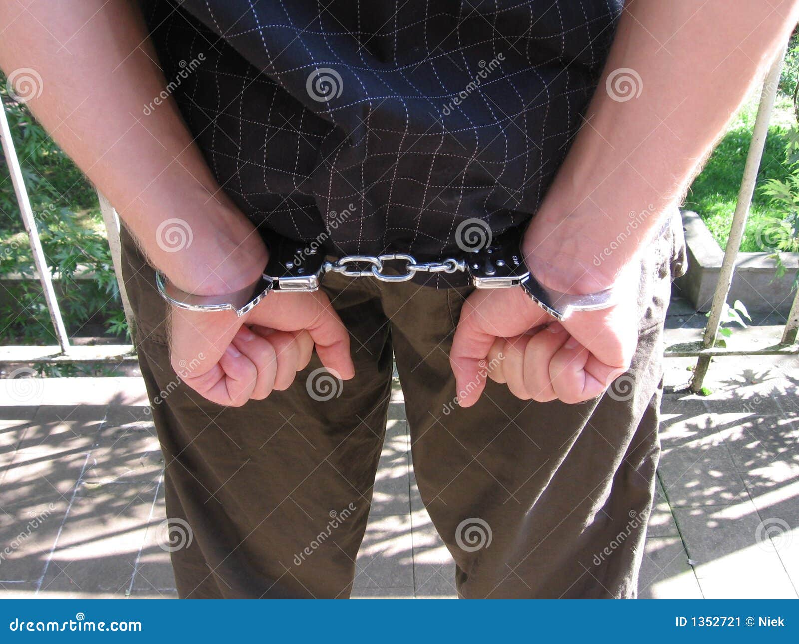 Man with handcuffs stock image. Image of arrested, officer - 1352721