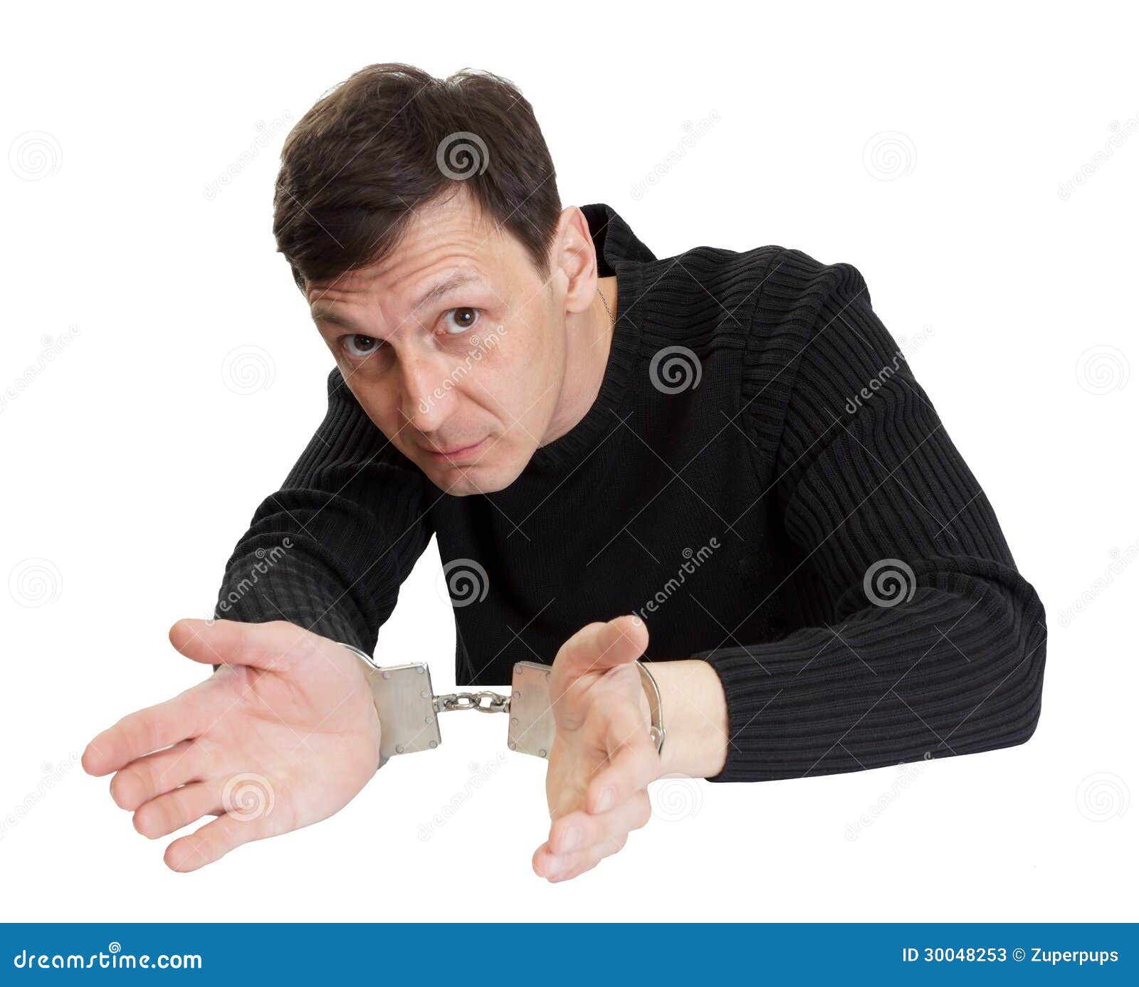 Man in handcuffs stock image. Image of handcuff, isolated - 30048253
