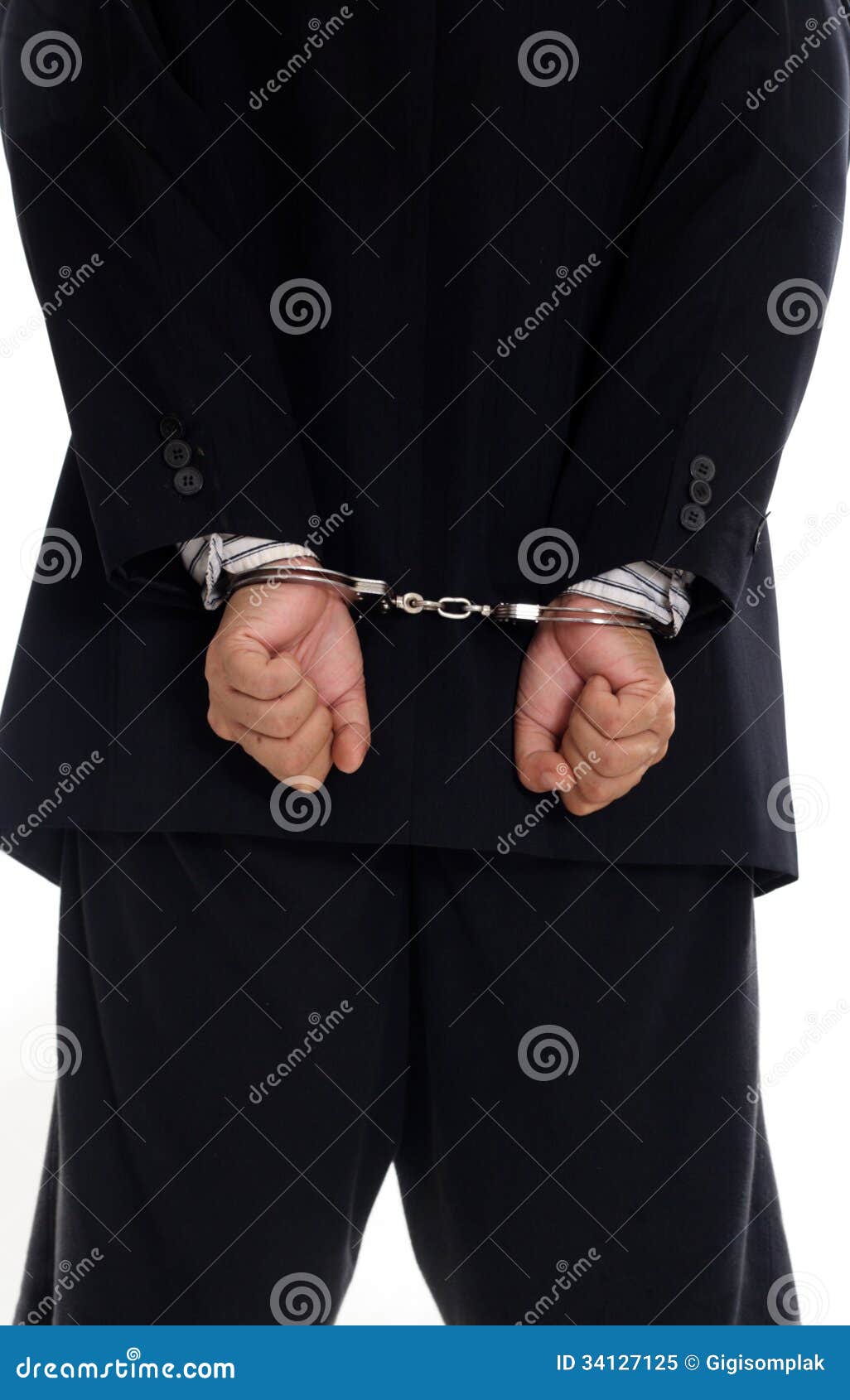 Man in handcuffs stock image. Image of hand, pockets - 34127125