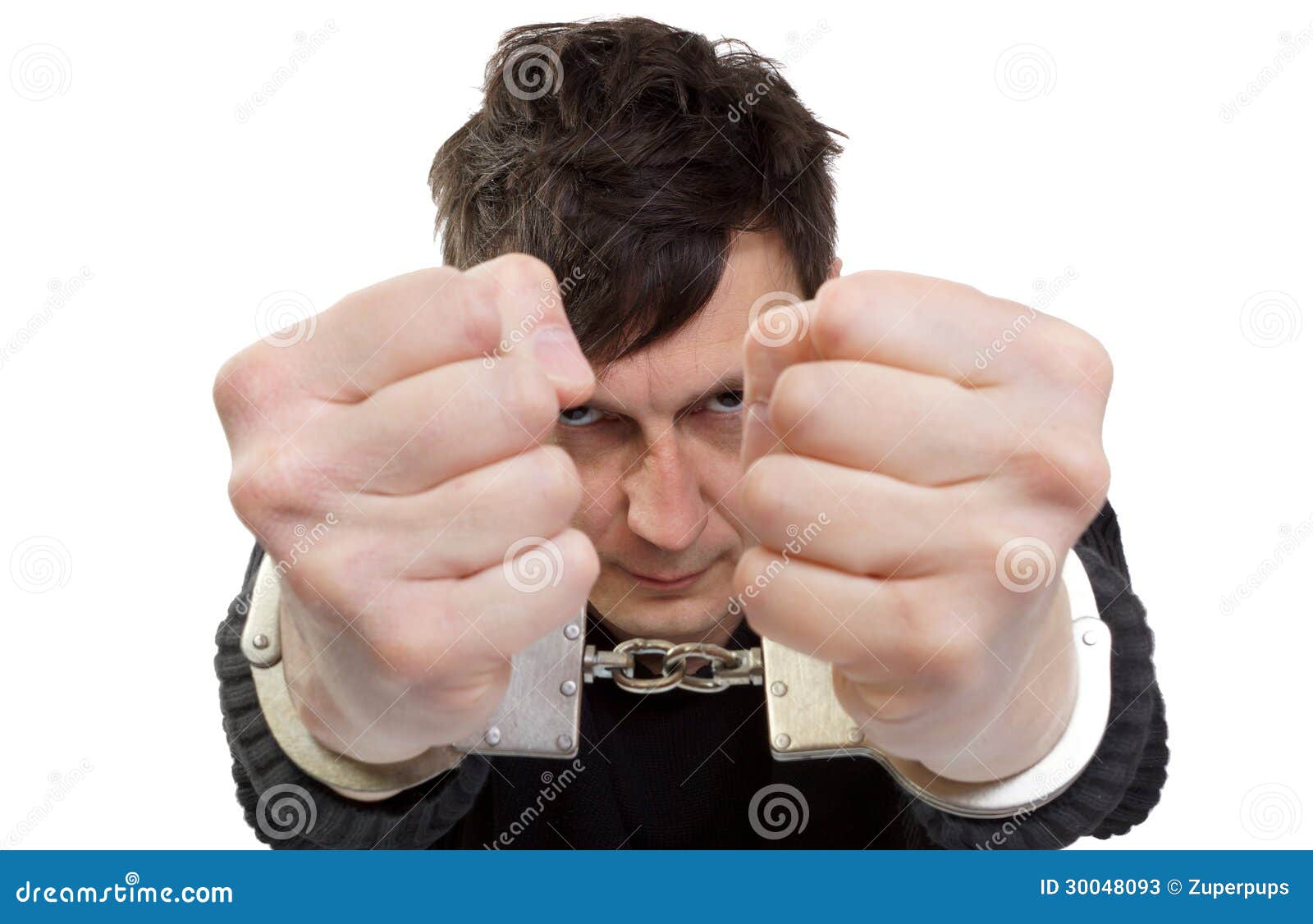 Man in handcuffs stock image. Image of handcuff, hand - 30048093