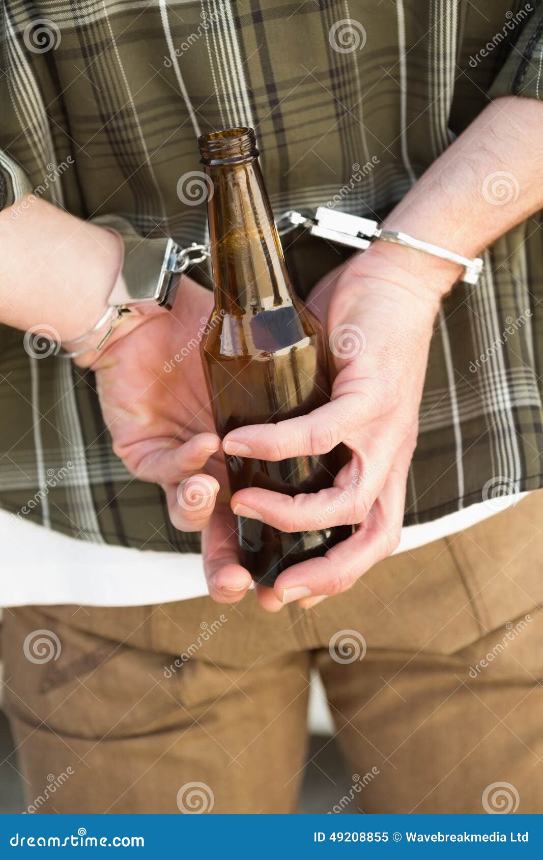 Man in Handcuffs Standing by His Car Stock Image - Image of justice ...