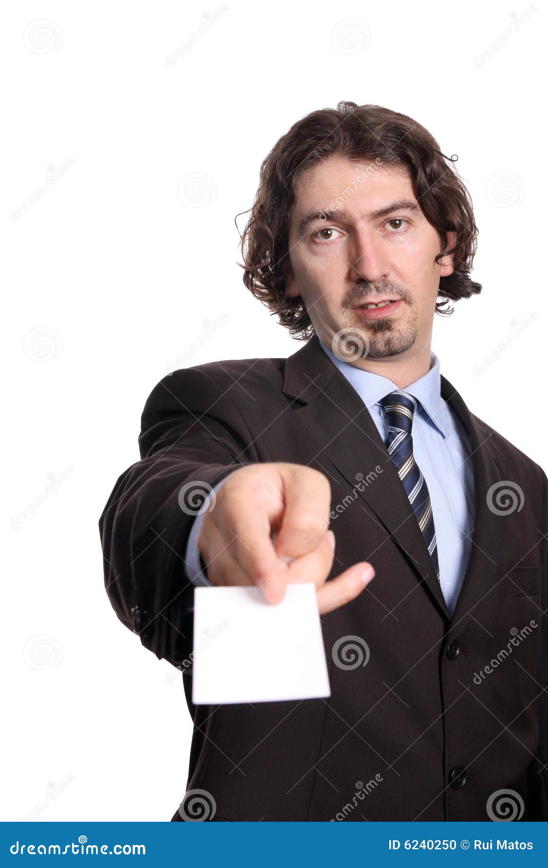 Man Handing a Business Card Stock Photo - Image of holding, gesture ...