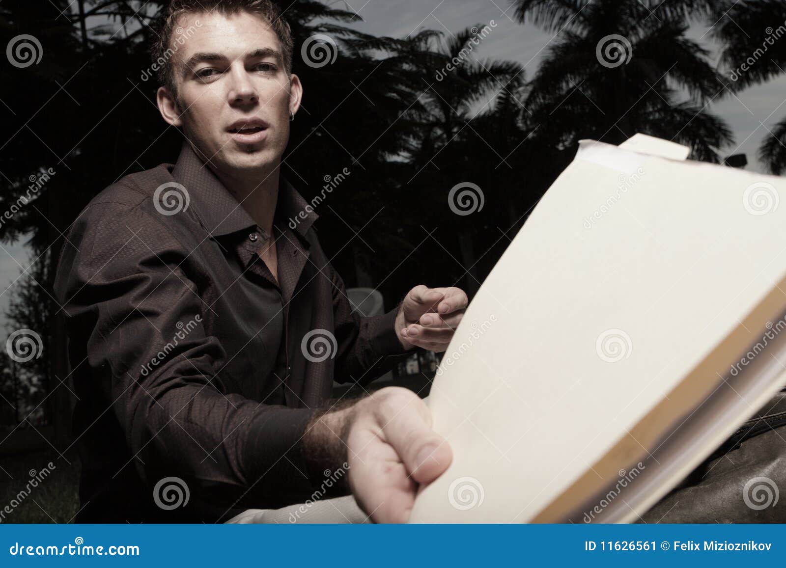 Man handing a file stock image. Image of personal, view - 11626561