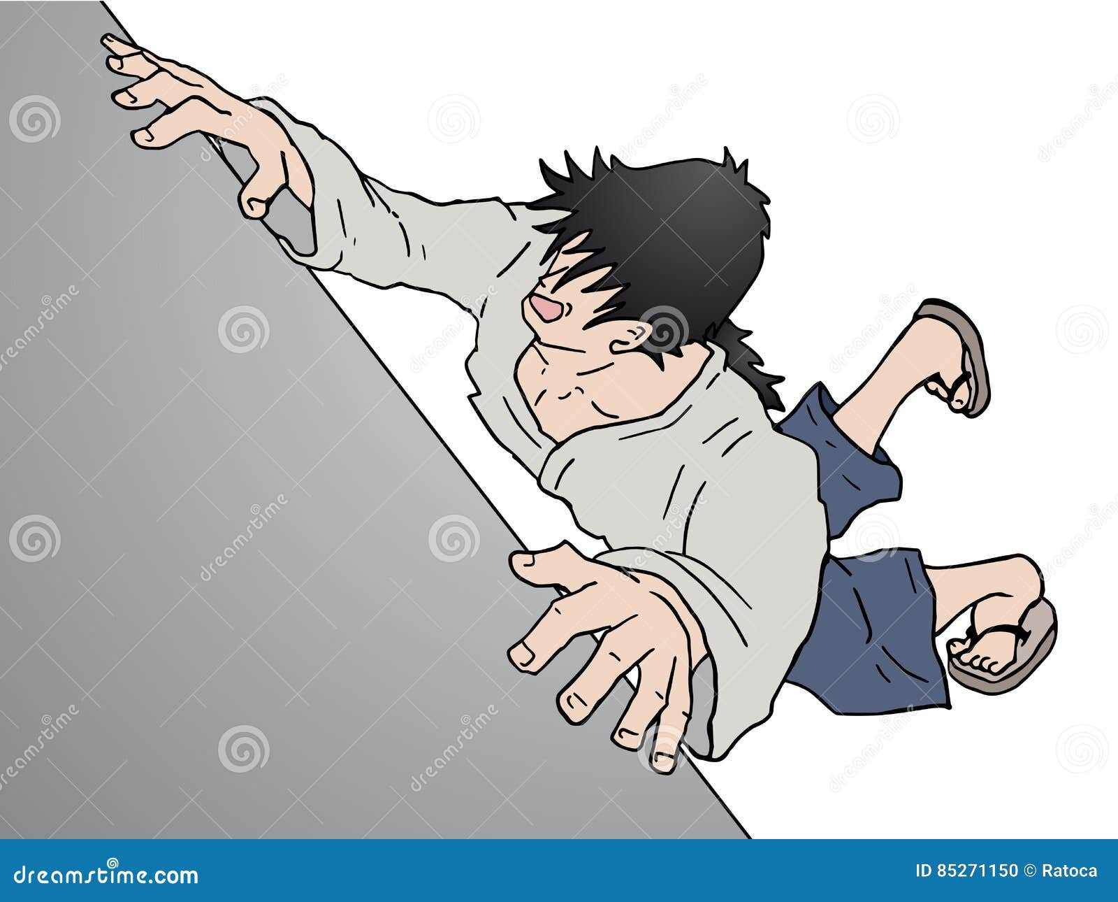 Handing Man Draw Cartoon Vector | CartoonDealer.com #94489933