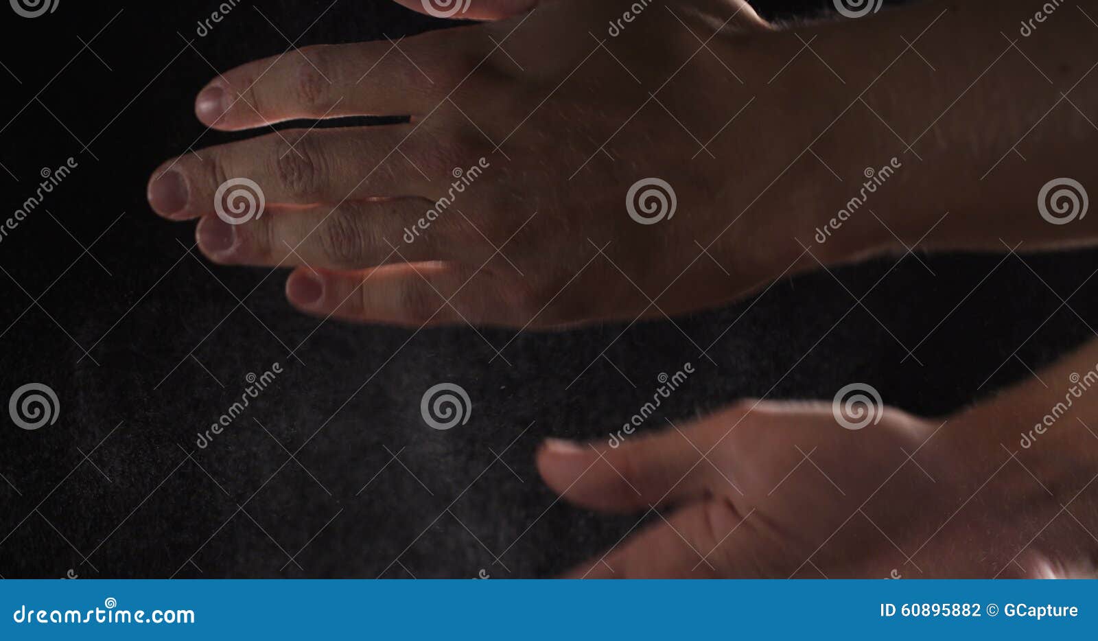 Hands Clasping And Open Bible With Black Background, Praying To God ...