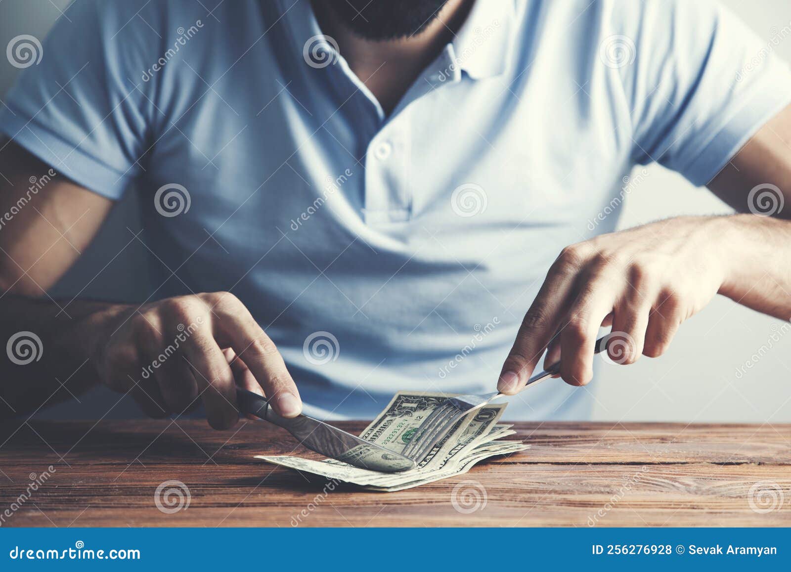 Man hands cut money stock photo. Image of business, partition - 256276928