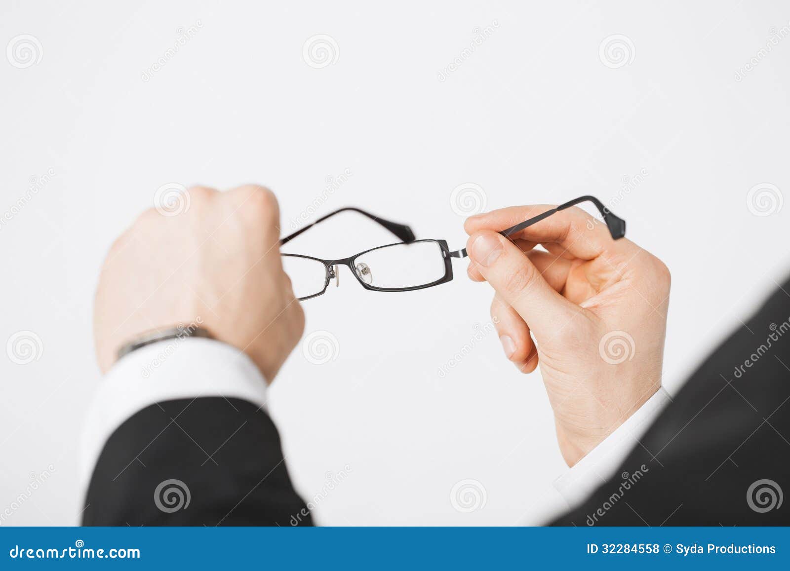 Man Hands Holding Eyeglasses Stock Photo - Image of closeup, medicine ...