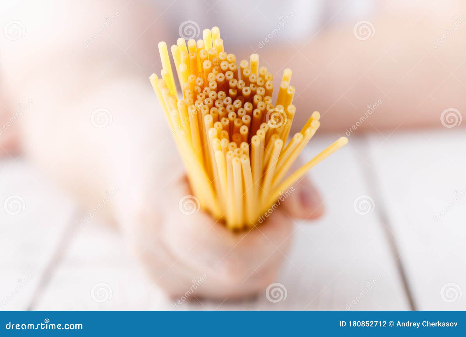 Man Hands in the Kitchen Holding Spaghetti Stock Photo - Image of ...