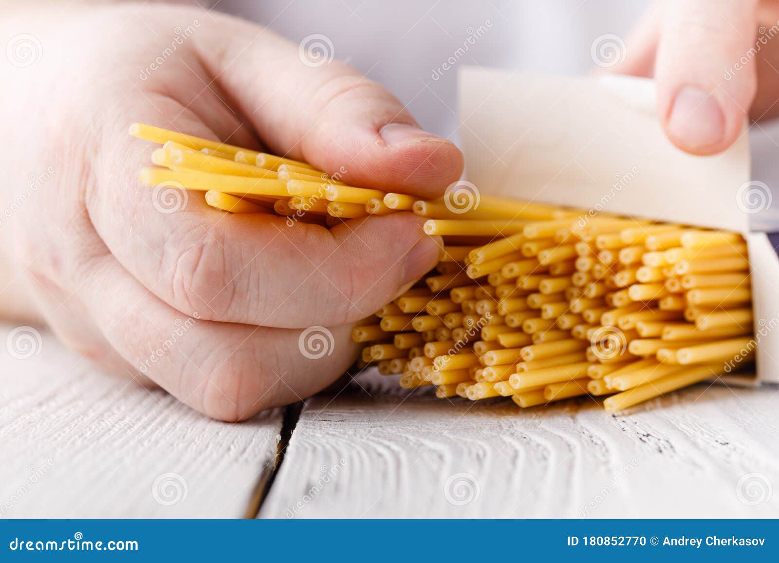Man Hands in the Kitchen Holding Spaghetti Stock Photo - Image of lunch ...