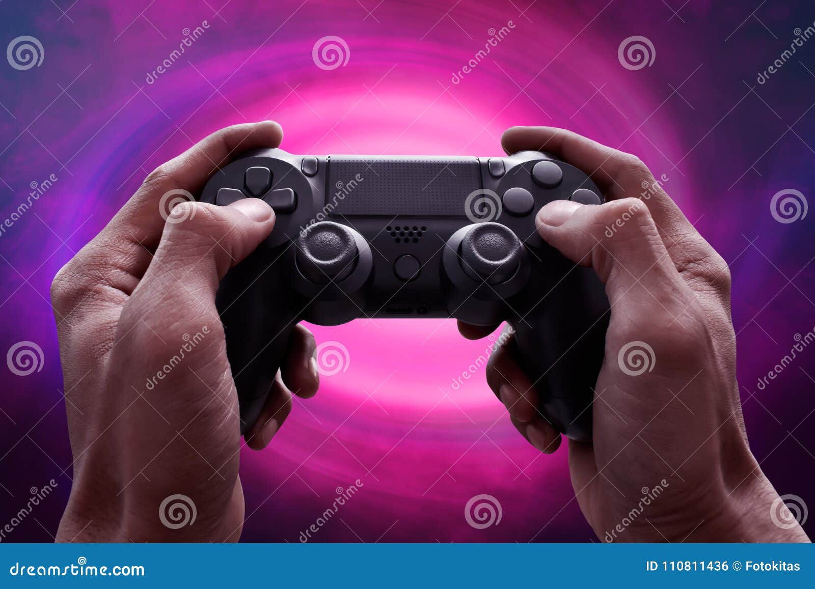 Man Hands Playing Video Games Stock Photo - Image of activity, control ...