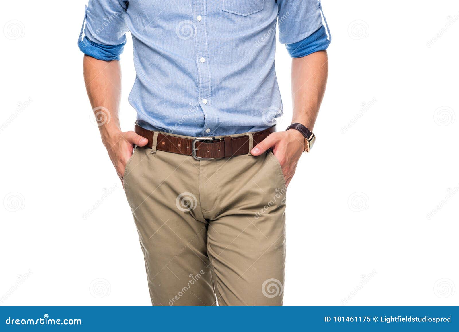 Man with hands in pockets stock image. Image of male - 101461175