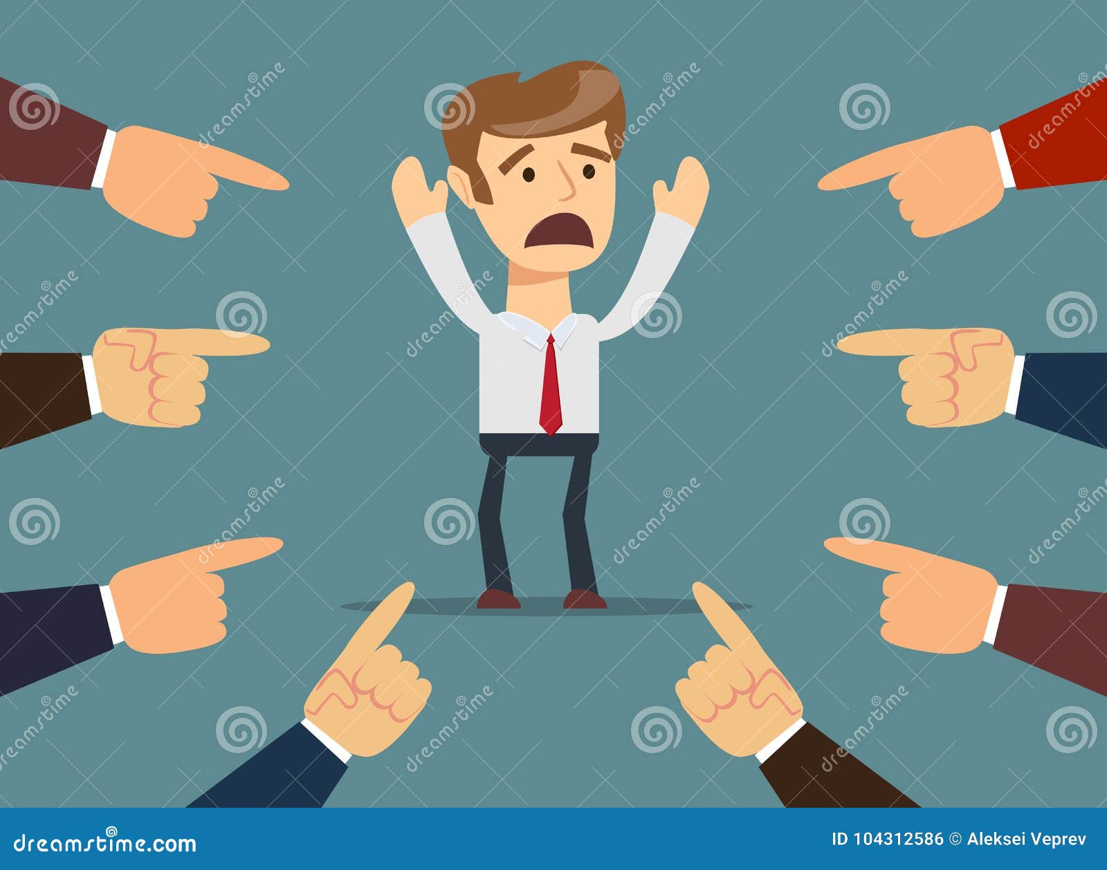 Man with Hands Pointing at Him. Stock Vector - Illustration of felon ...