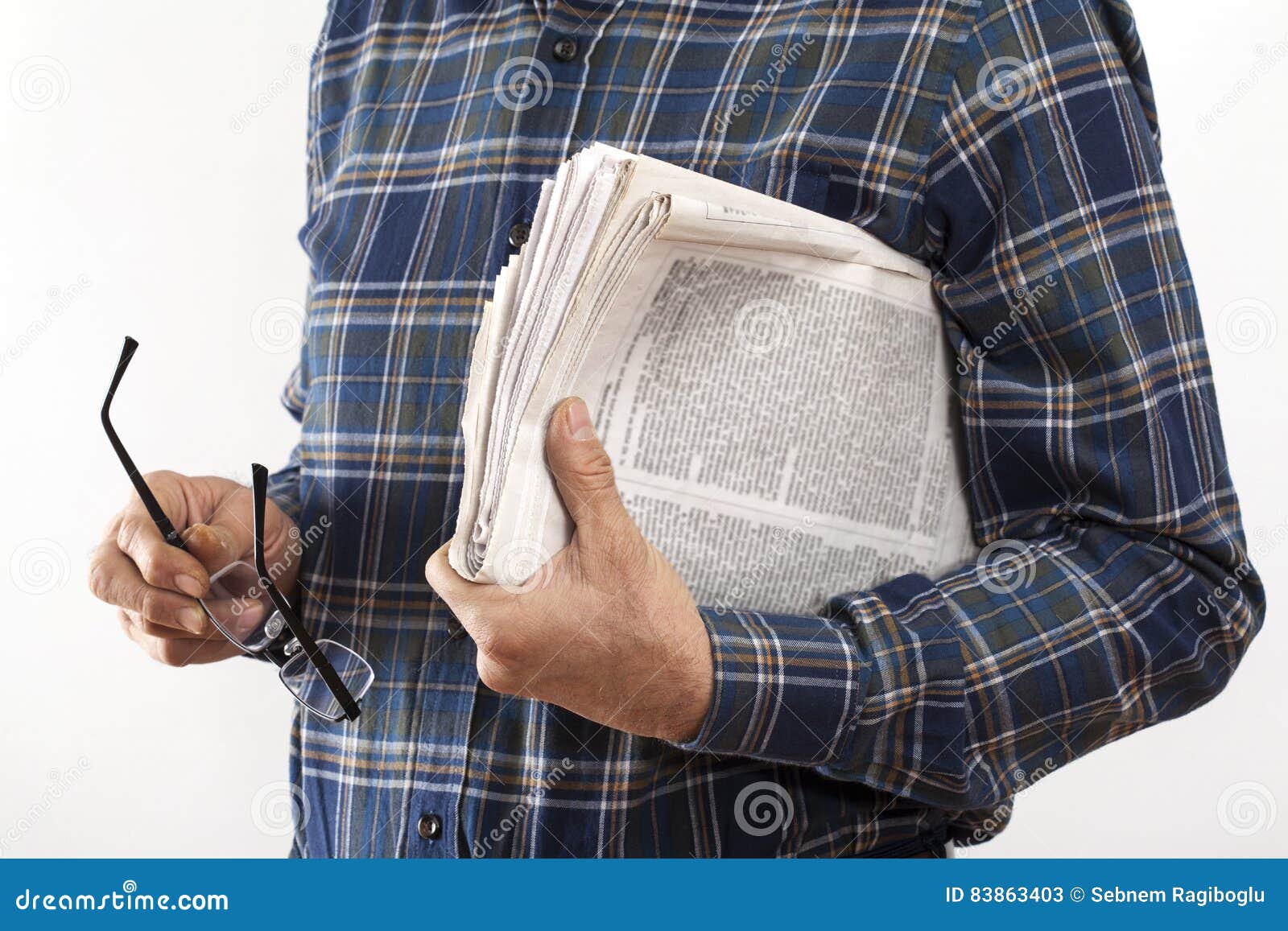 Man Hands with Reading Newspaper Stock Image - Image of office, finance ...