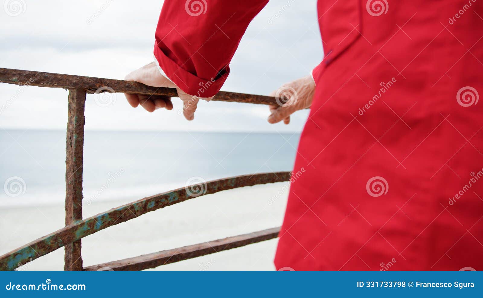 Man Hands on a Rusty Railing Stock Photo - Image of water, hold: 331733798